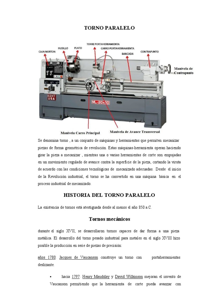 Torno Paralelo | Descargar gratis PDF | Control numerico | Bienes manufacturados