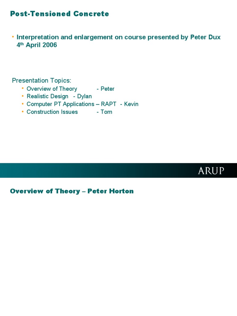 Post-Tensioned Concrete Design Overview | PDF | Prestressed Concrete ...