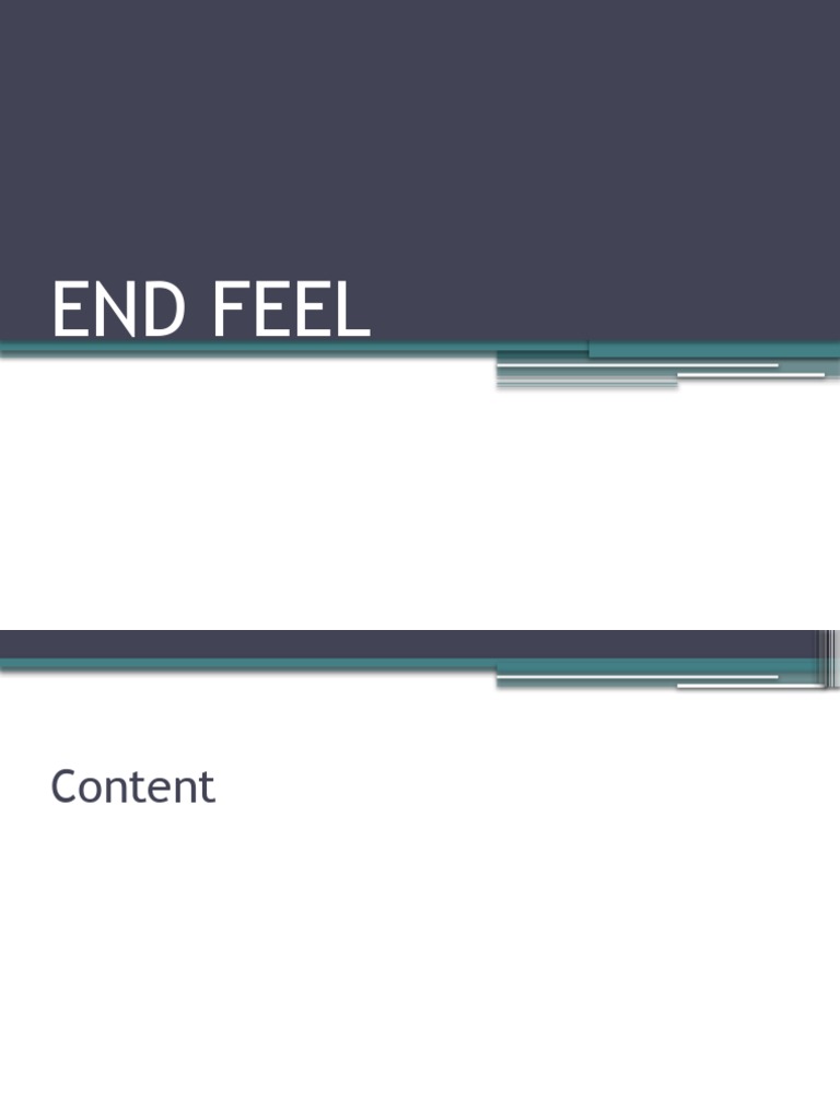 End Feel | PDF