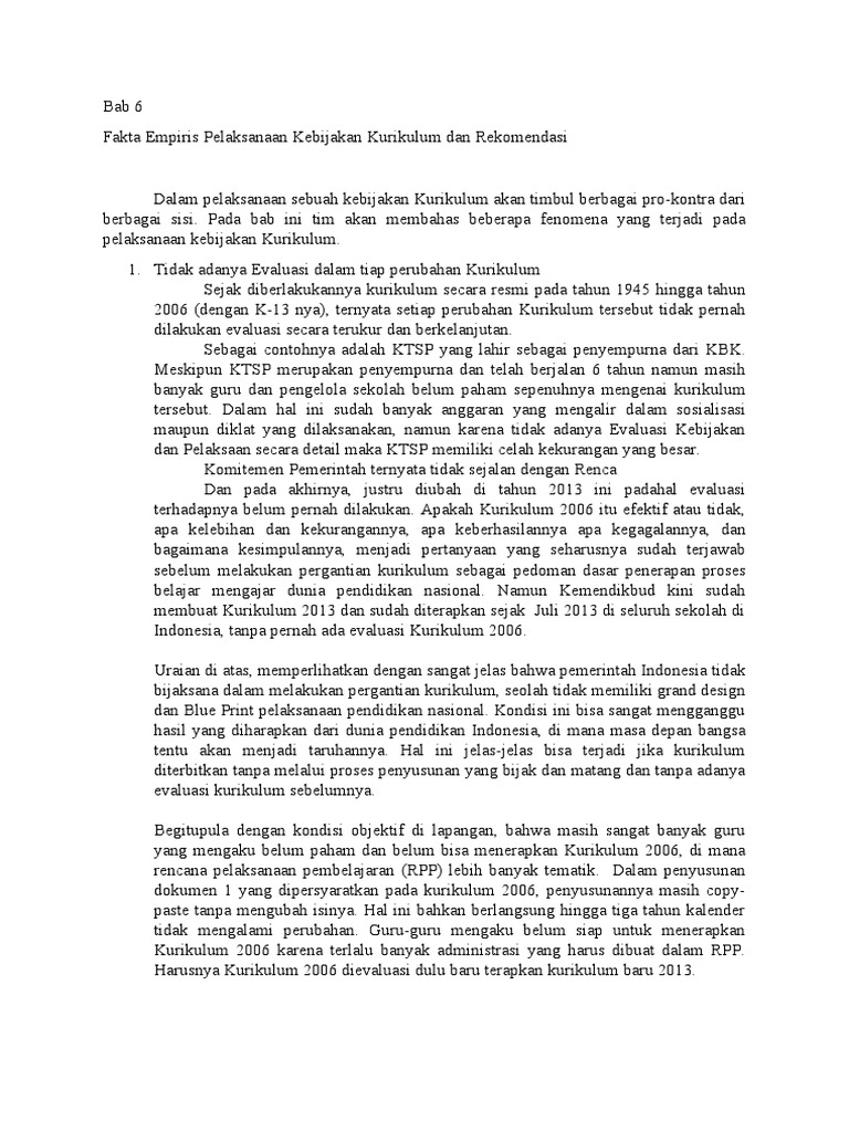 Evaluating Curriculum Implementation and Recommendations | PDF