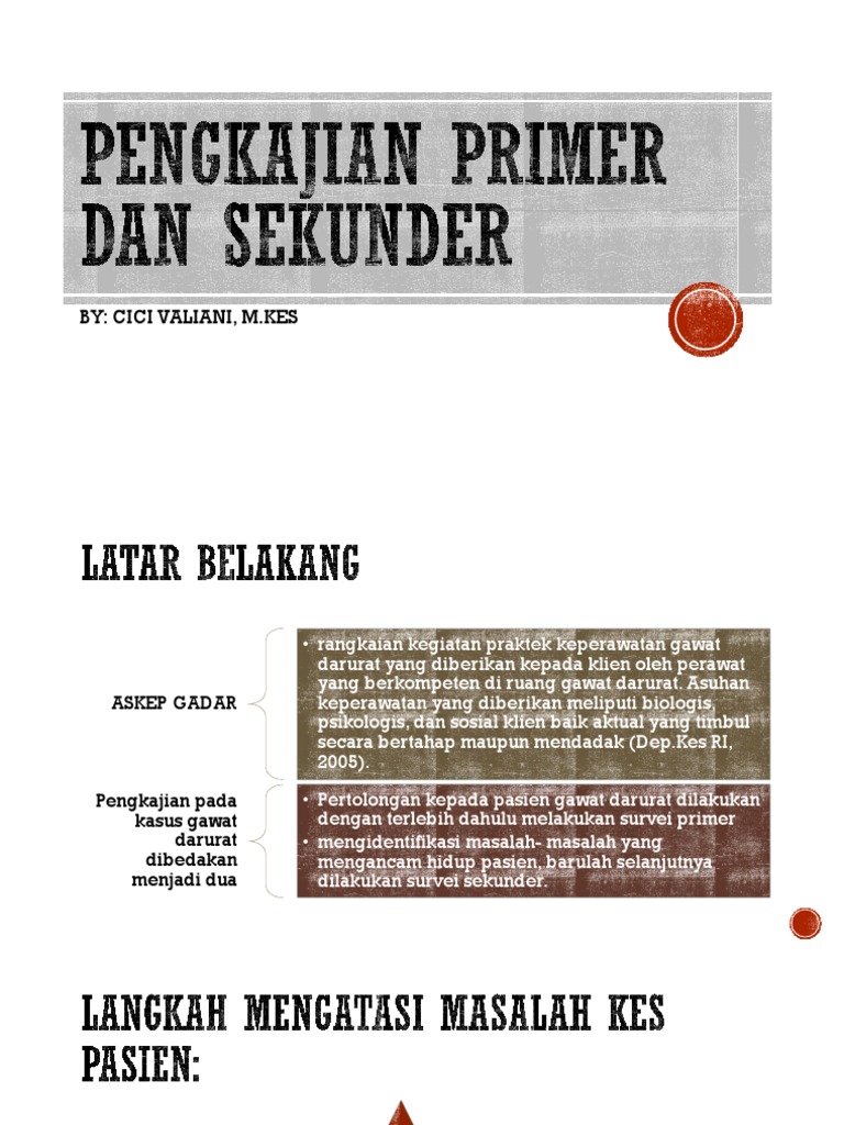 Pengkajian Primer Dan Sekunder | PDF