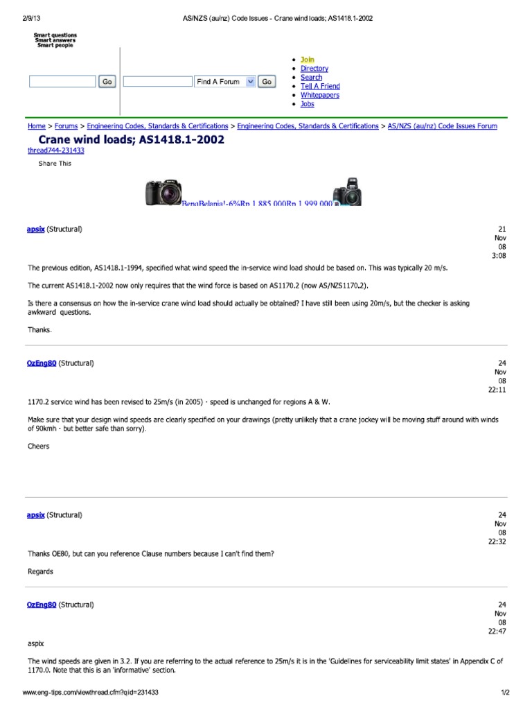 AS 1170.2 (2002) Wind Speed | PDF