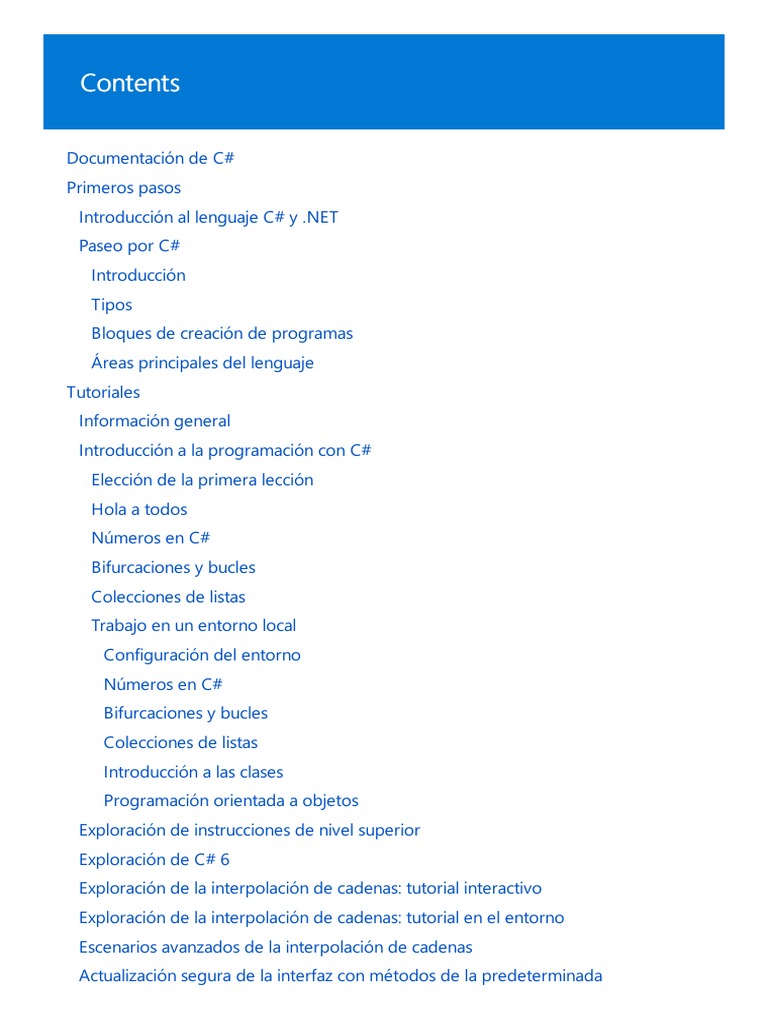C# | PDF | C Sharp (lenguaje de programación) | Consulta integrada de idiomas