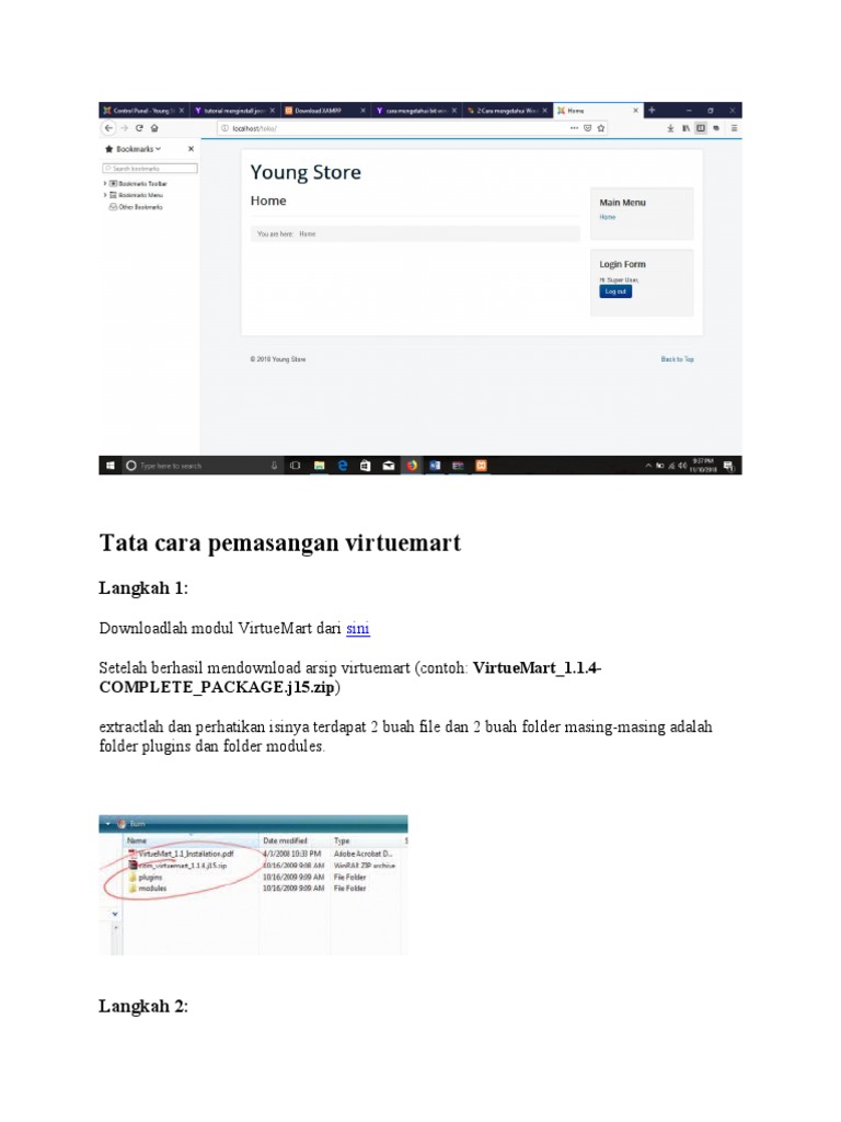 Panduan Instalasi VirtueMart Joomla | PDF | Bisnis | Komputer