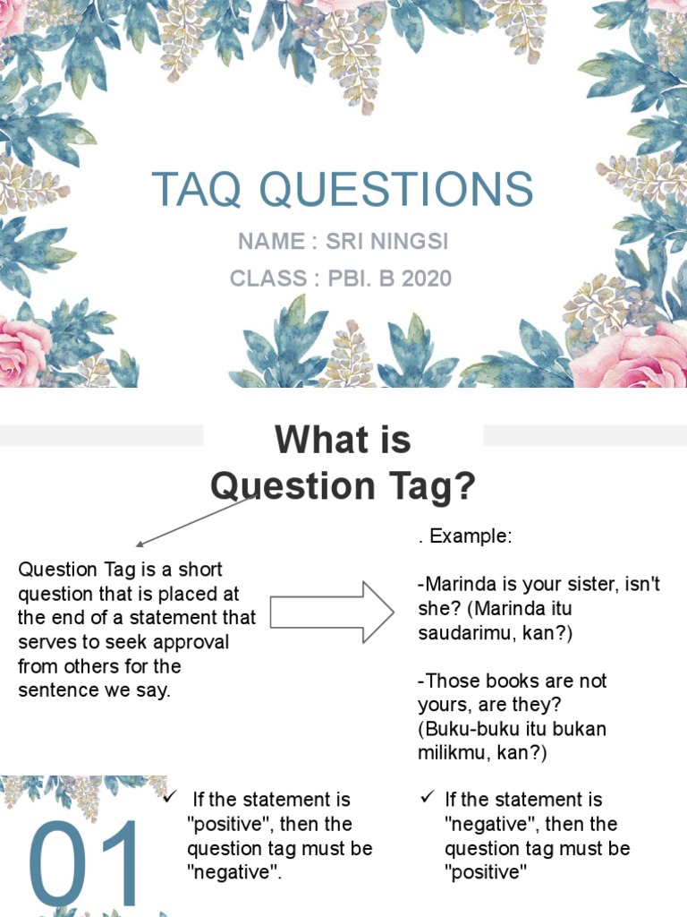 ADVANCED GRAMMAR - Tag Questions | PDF | Semantic Units | Language Families