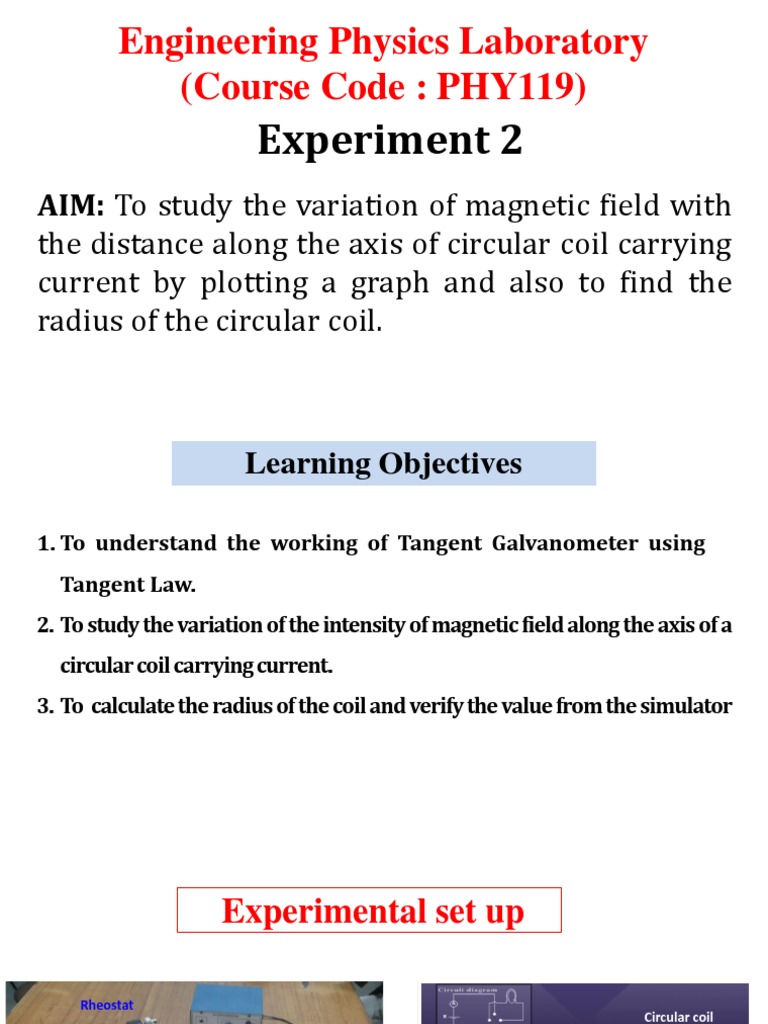 Experiment 2 - Variation of The Magnetic Field - in Virtual Lab | PDF ...