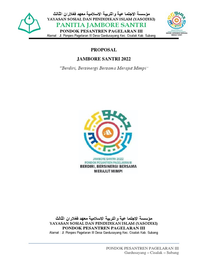 Proposal Jambore Santri 2022 | PDF