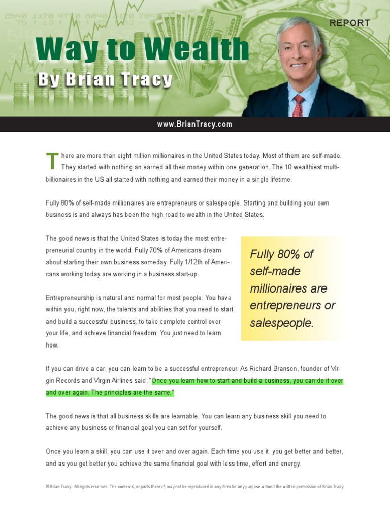 Way To Wealth | PDF | Marketing | Sales