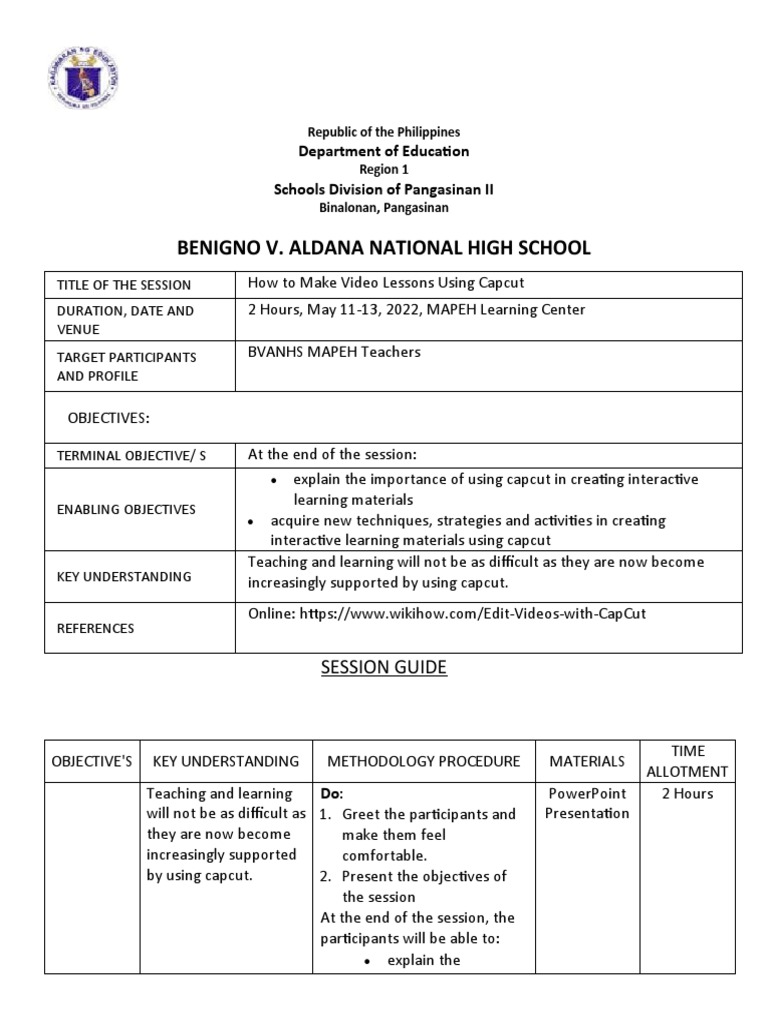 Session Guide Inset | PDF | Learning | Brainstorming