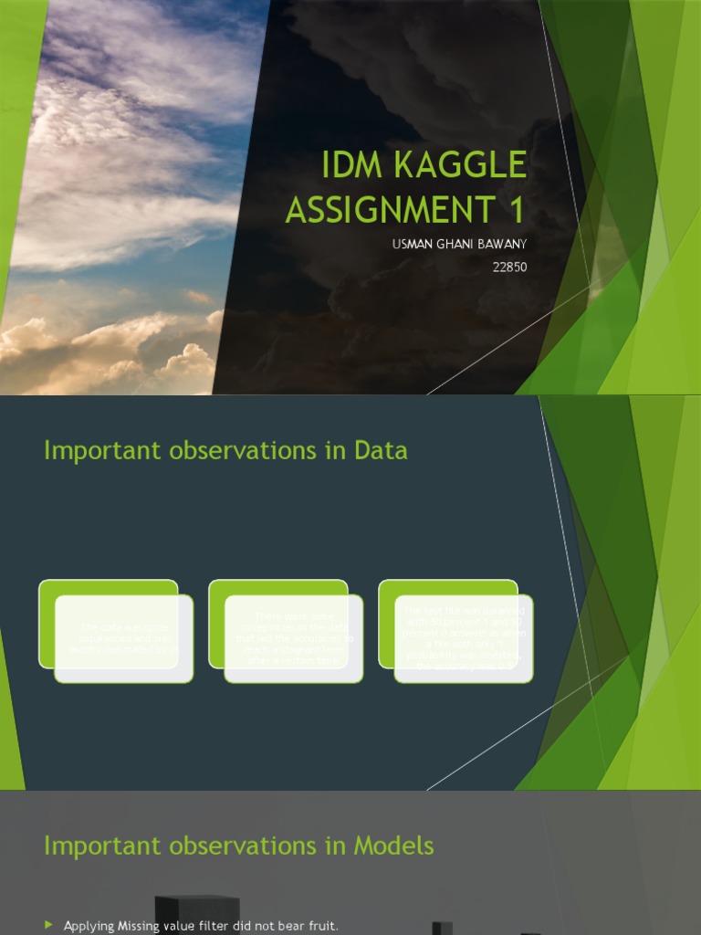 Idm Kaggle Assignment 1 Usman Ghani 22850 | PDF | Statistical Analysis ...