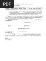 Sample Spa | PDF | Power Of Attorney | Notary Public