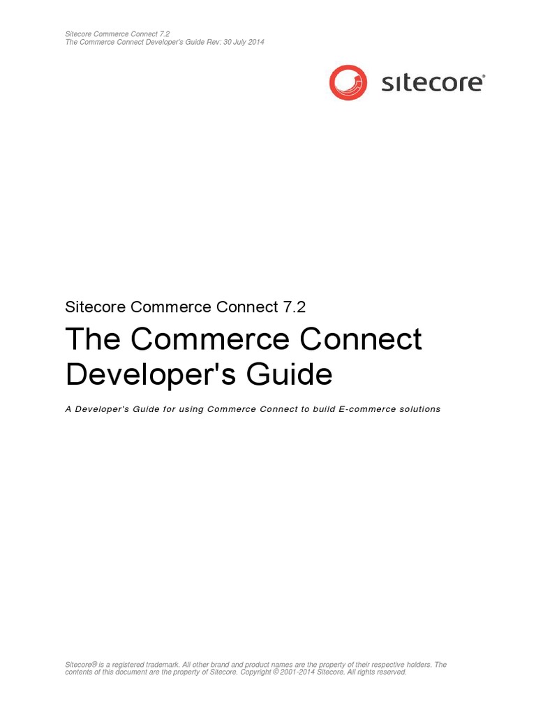 Sitecore Connect Developer Guide A4 Pdf Class Computer Programming 8666