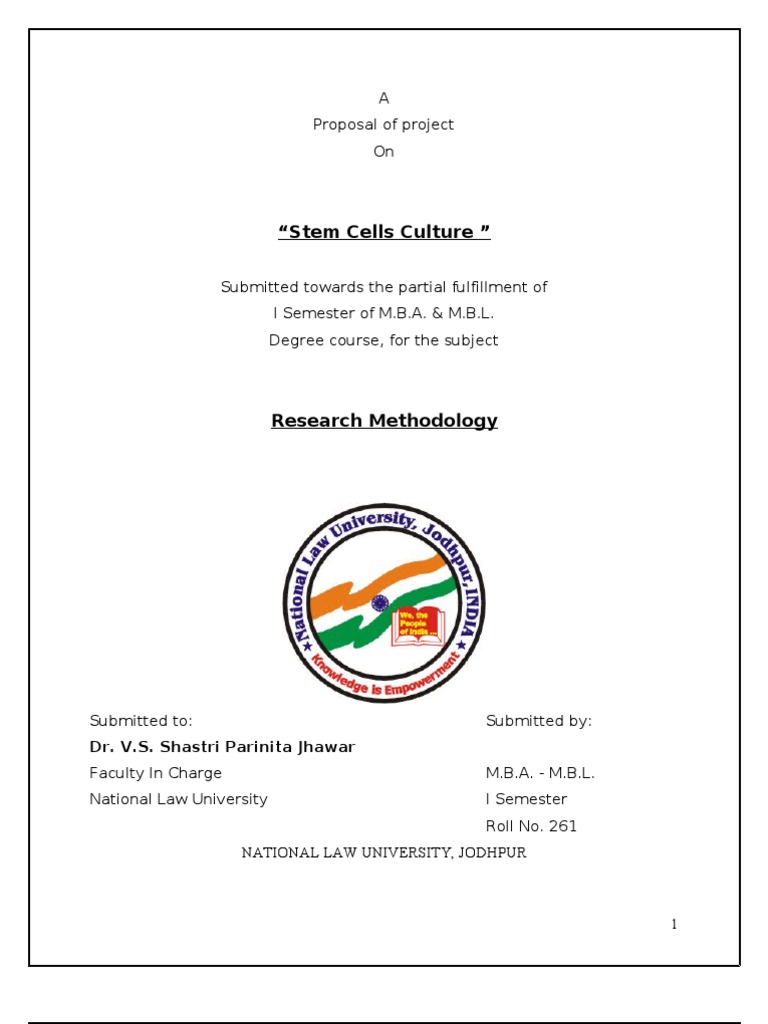 Stem Cell Proposal Final 2003. | PDF | Embryonic Stem Cell | Stem Cell