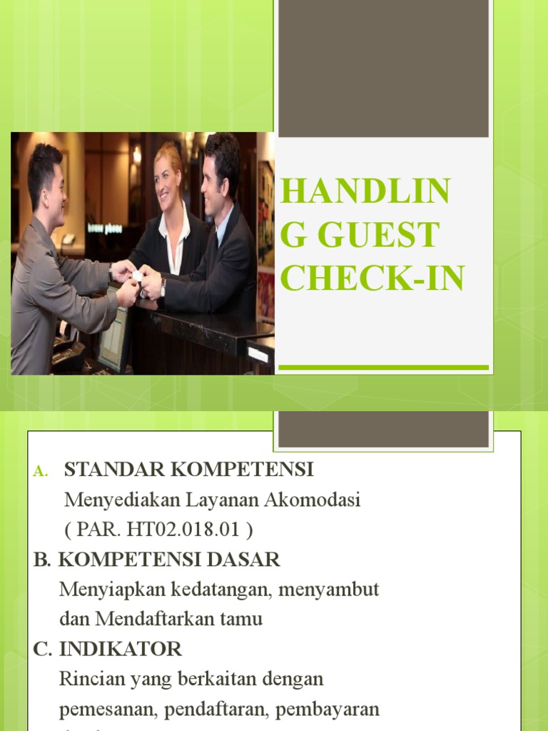 Handling Guest Check in | PDF