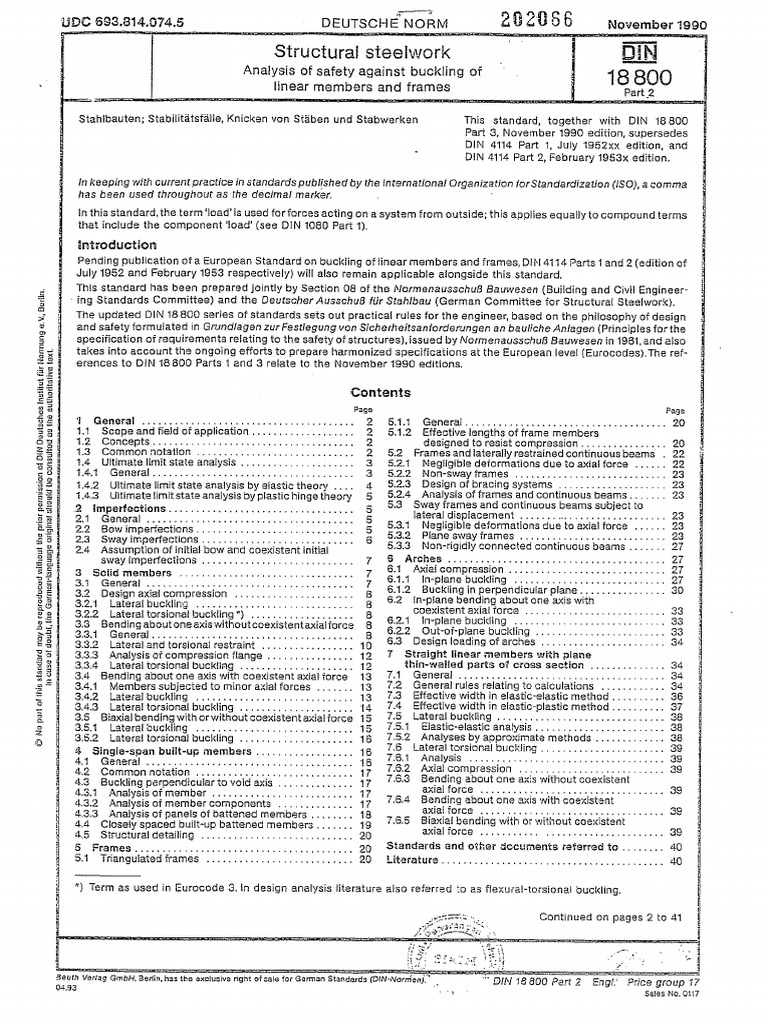 DIN 18800 Part 2 (Nov) 1900 | PDF