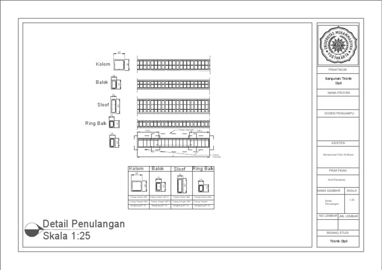 Detail Penulangan Sloof Teknik Sipil | PDF