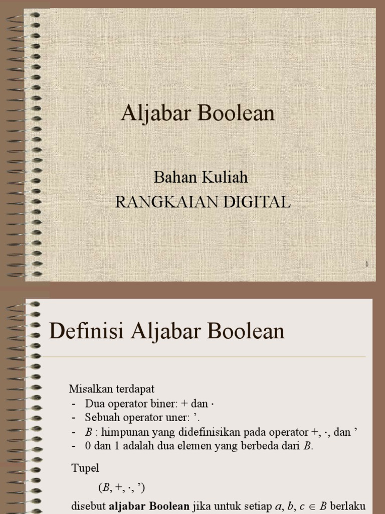 Dasar-Dasar Aljabar Boolean | PDF