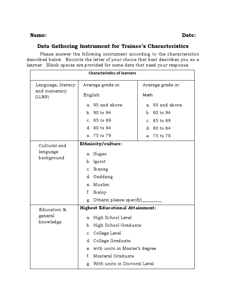 Pre Assessment Tools | PDF | Mechanical Engineering