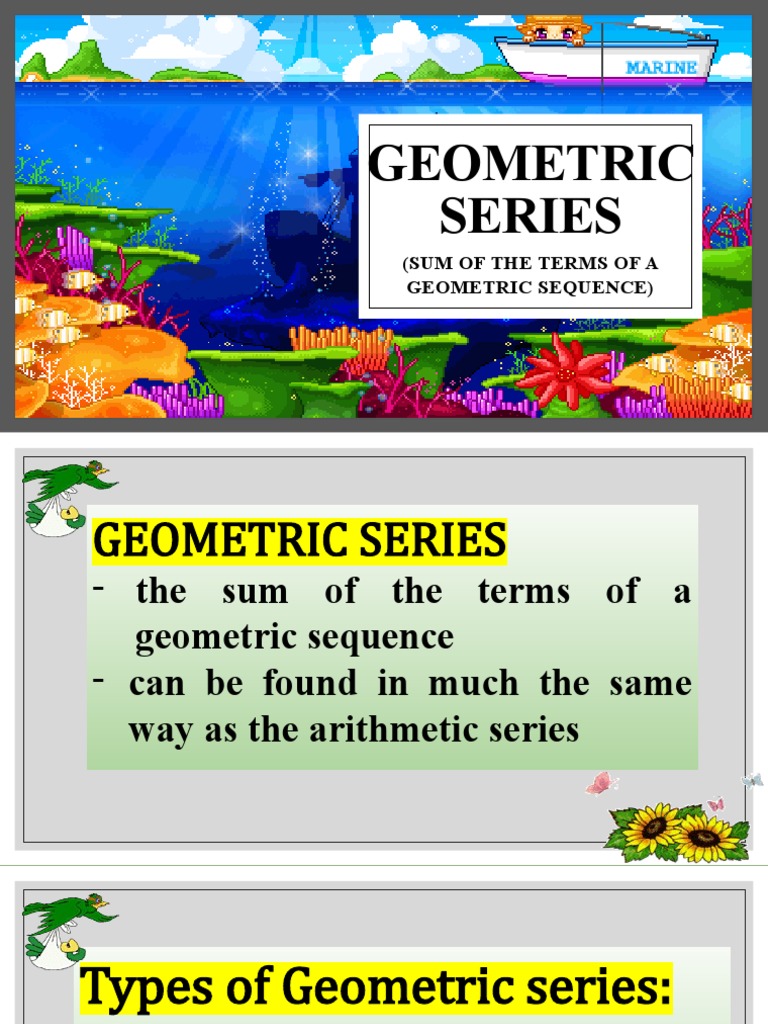Finite and Infinite Geometric Series | PDF