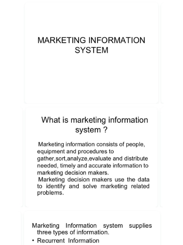 Of Marketing Information System Pdf