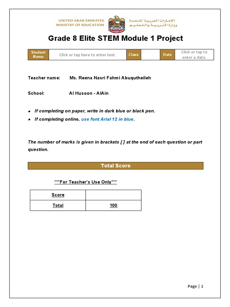 Elite - G8 - STEM PROJECT 1 | PDF