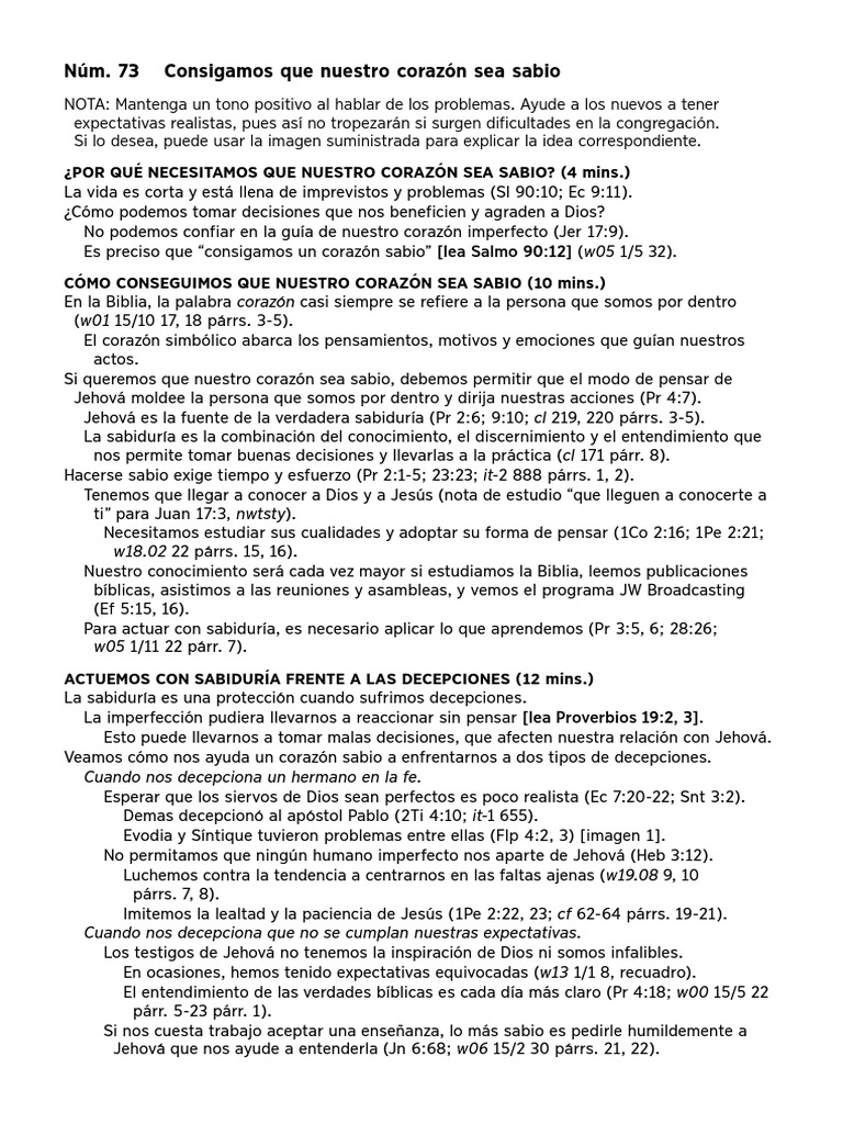 N Um. 73 Consigamos Que Nuestro Coraz On Sea Sabio | PDF | Sabiduría | Creencia religiosa y doctrina