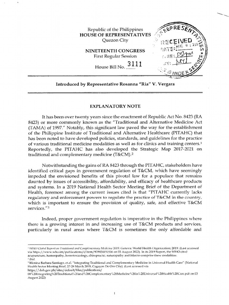 HB03111 - Cong. Ria Vergara-2022 | PDF