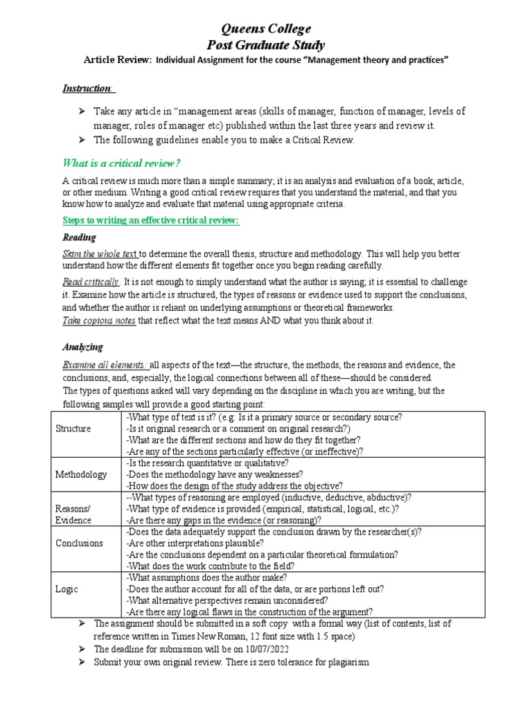 Individual Ass. Article Review Guideline 2022 | Download Free PDF ... Individual Ass. Article Review Guideline 2022 | Download Free PDF ...