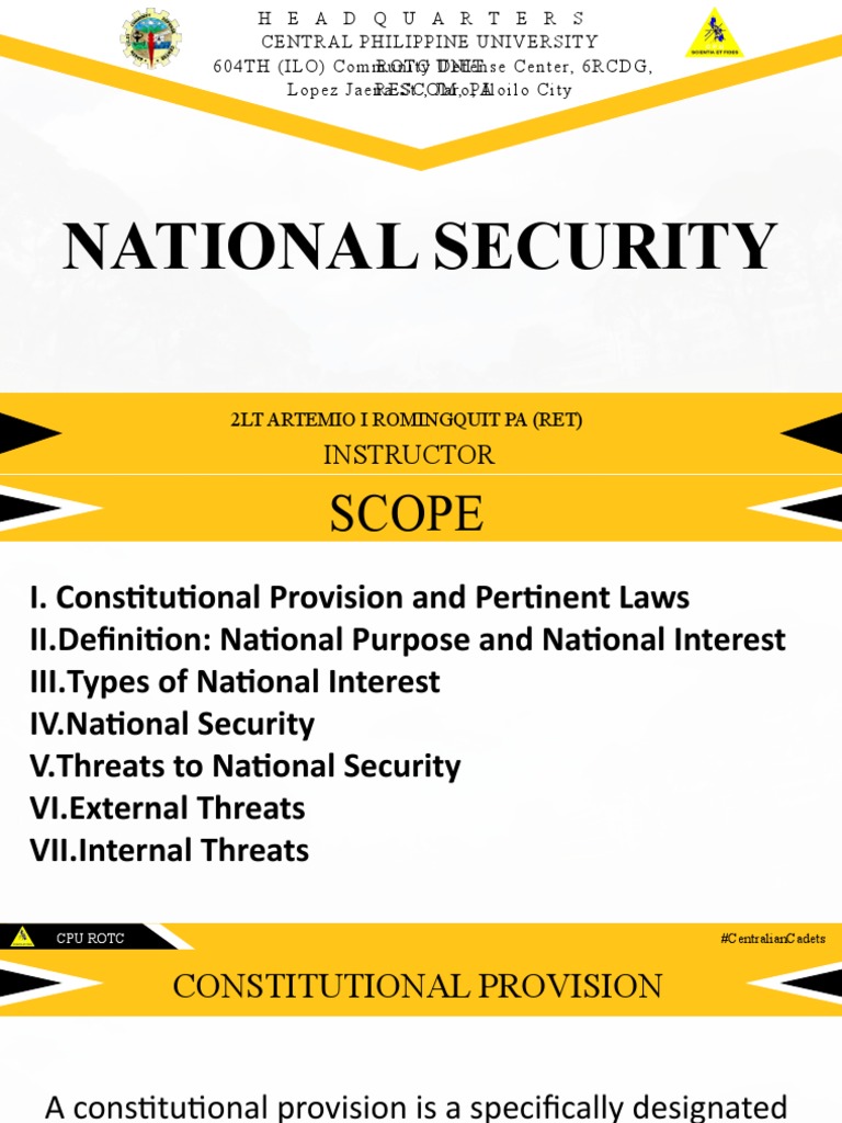 National Security Overview in the Philippines | PDF | Government