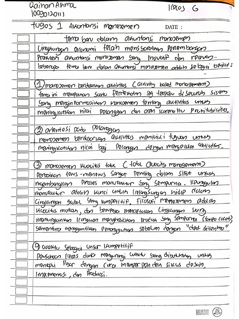 Tugas 1 - Akmen - 10090120111 - Raihan Akmal - G | PDF Tugas 1 - Akmen - 10090120111 - Raihan Akmal - G | PDF