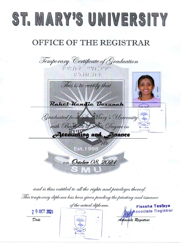 Degree Certificate Pdf