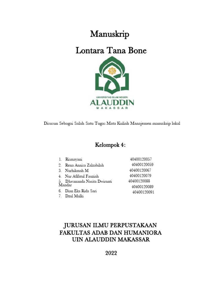Lontara Latoa: Pedoman Politik Bugis | PDF | Ilmu Sosial | Sejarah
