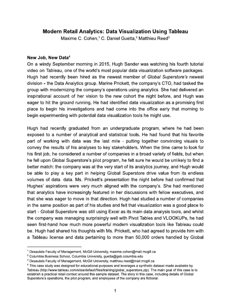 Introduction To Global Superstore | PDF