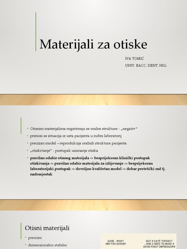 Materijali Za Otiske | PDF