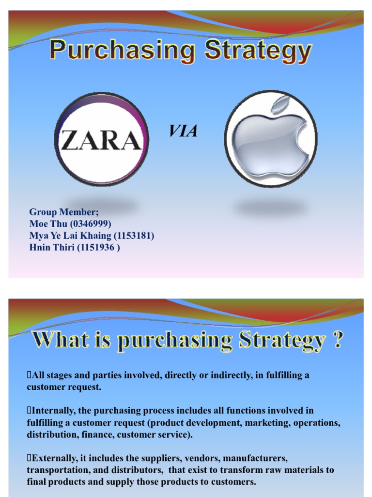 Zara Purchasing Strategy | Retail | Outsourcing