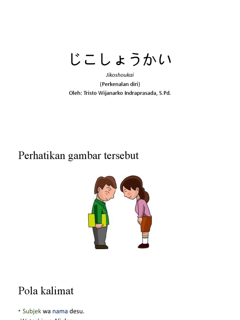 Jikoshoukai (Perkenalan Diri) | PDF