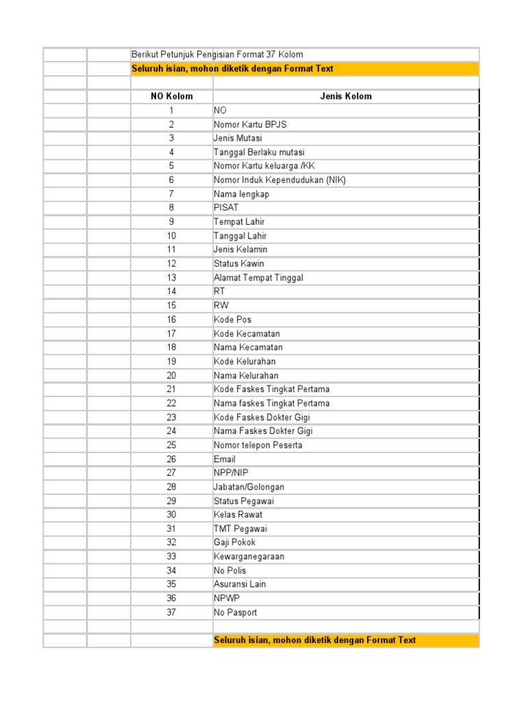 37 KOLOM - PPU PNS TNI Polri | PDF