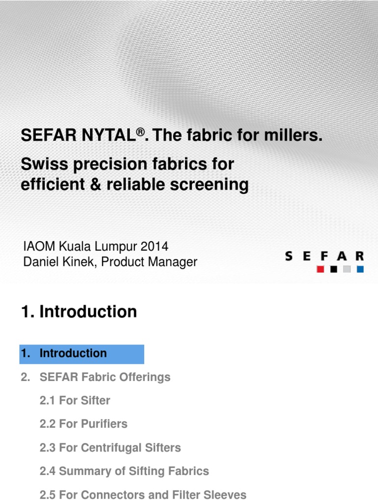04 Sefar 1 | PDF | Textiles | Materials