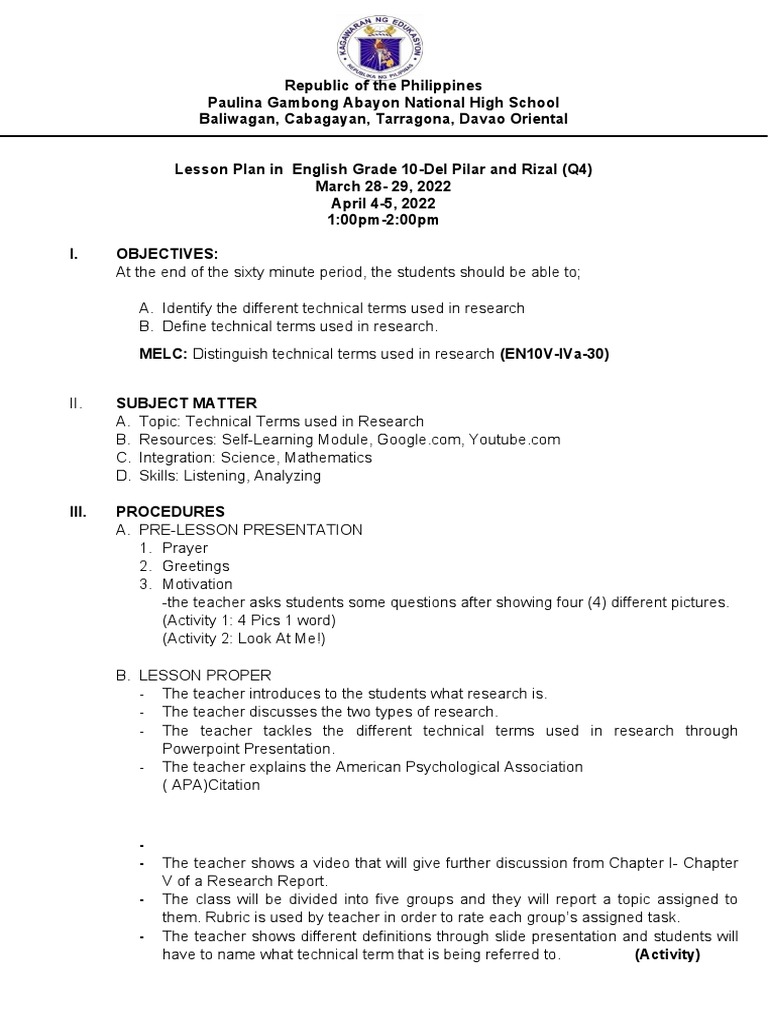 LP '21 | Download Free PDF | Teachers | Lesson Plan