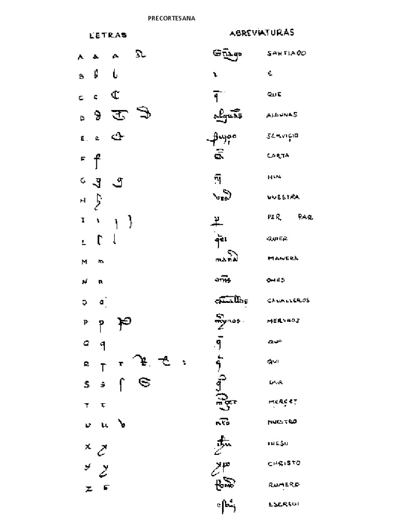 Escritura Cortesana | PDF | Escritura | Vocal