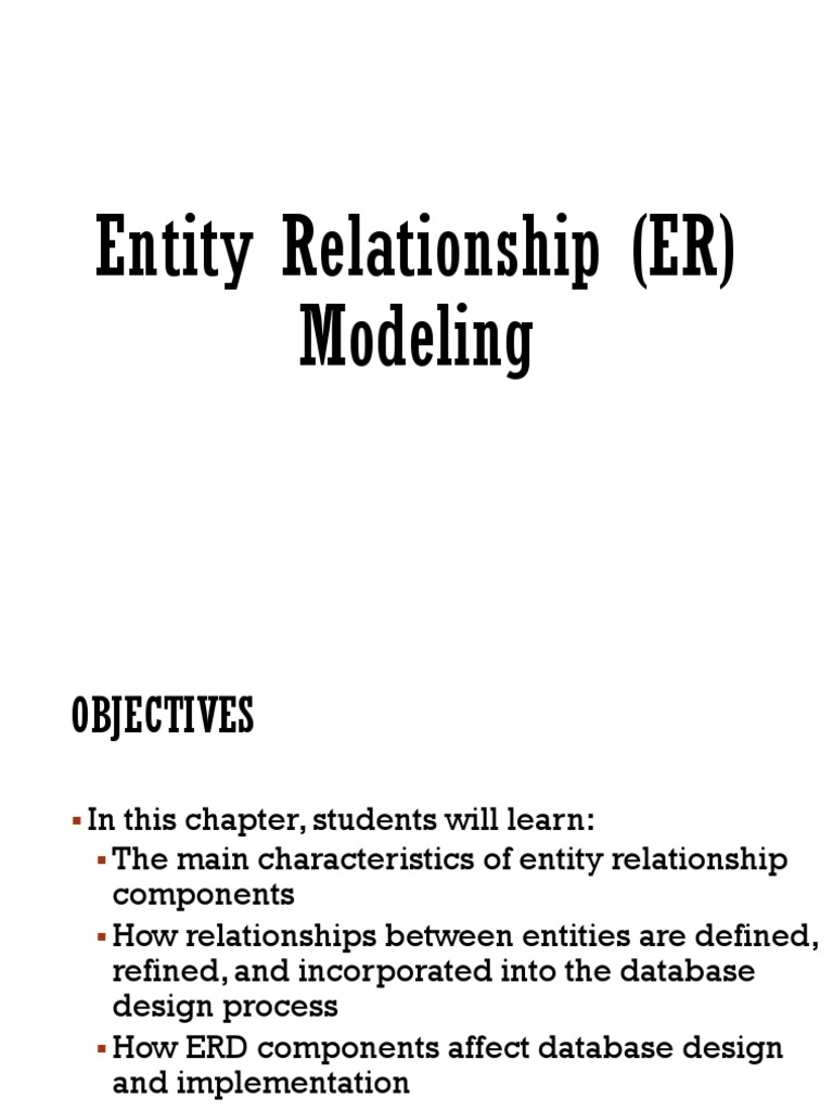 4 Entity Relationship Modeling (ERM) | PDF | Software Design | Databases