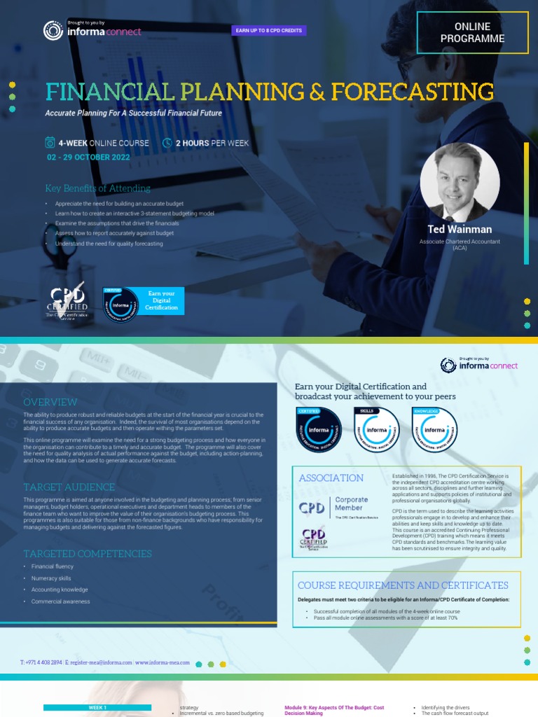 Online Vle Financial Planning Forecasting 2022 | PDF