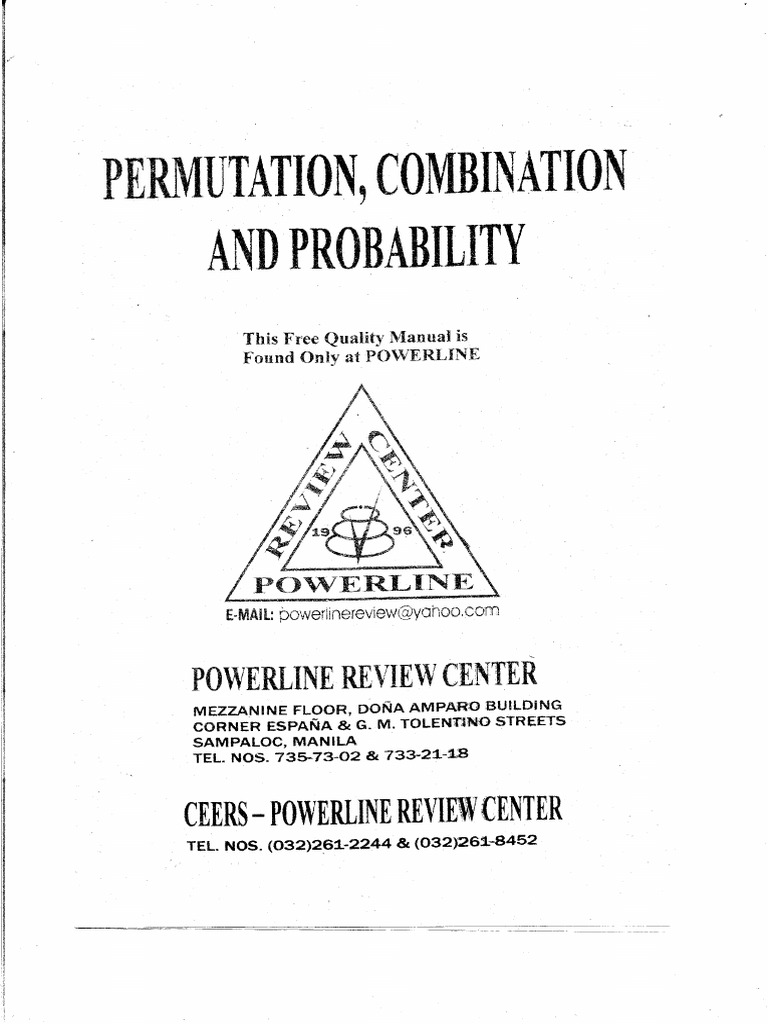 Permutations, Combinations, and Probability | PDF | Permutation ...