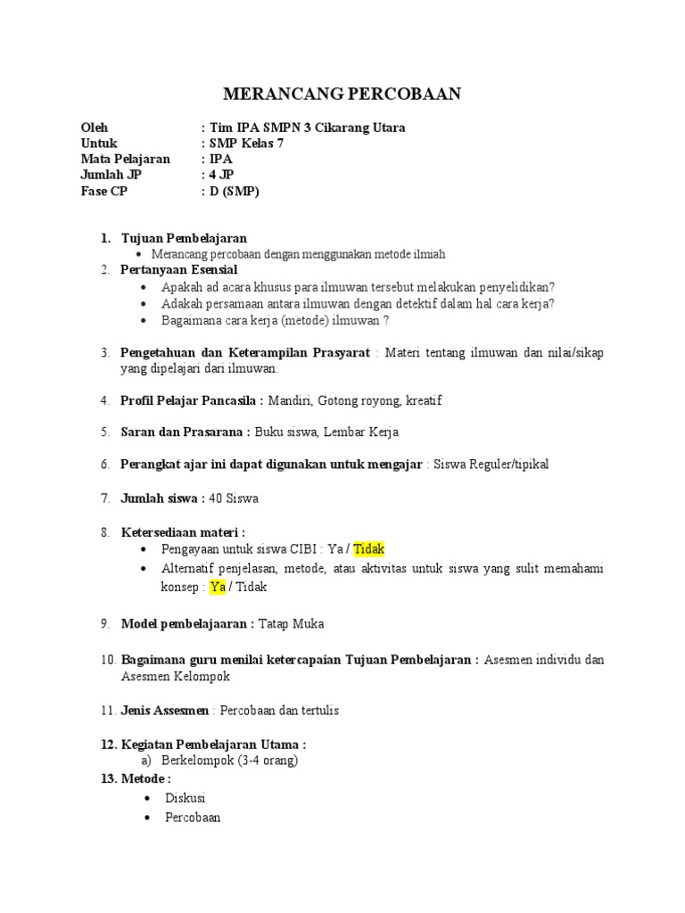 MODUL 3 Merancang Percobaan | PDF