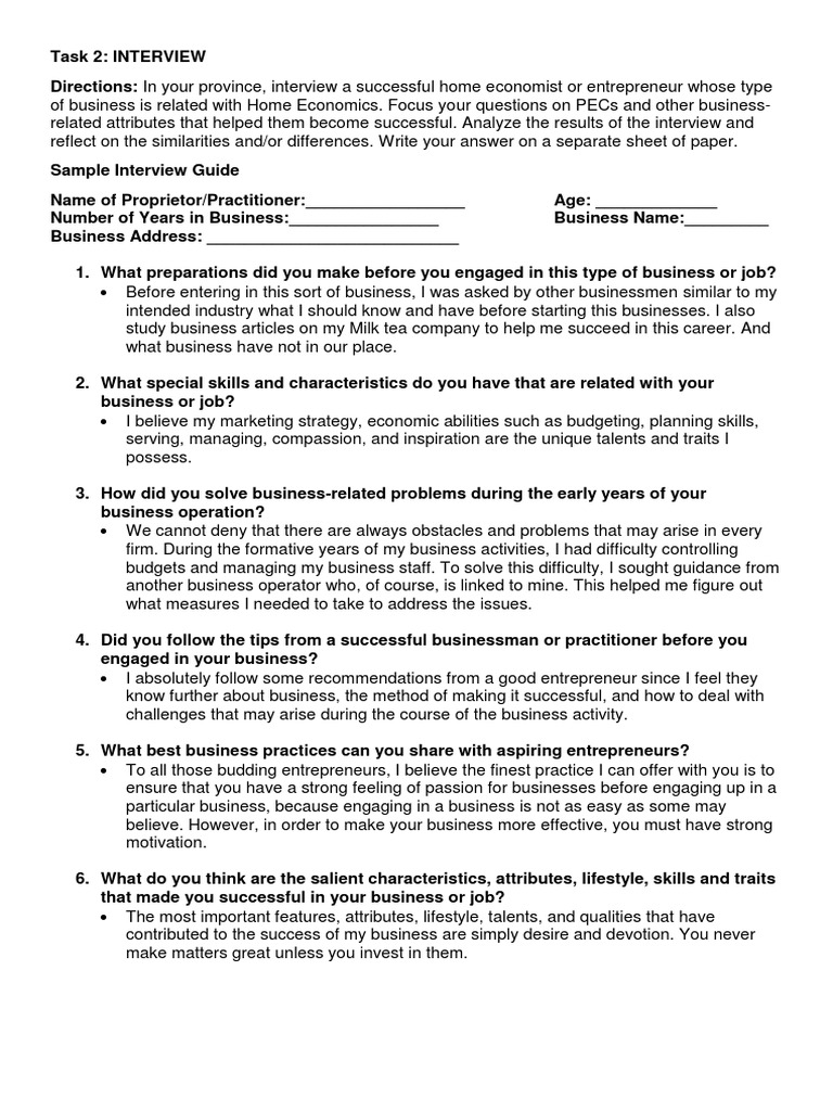 INTERVIEW | PDF | Entrepreneurship | Creativity