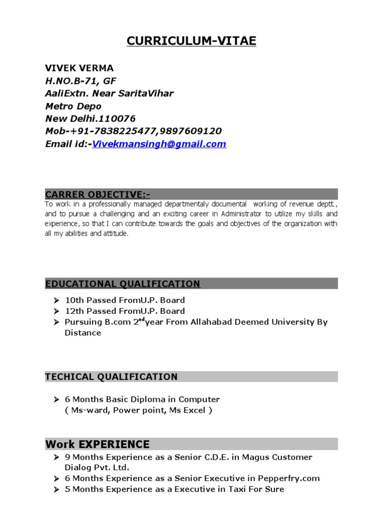Resume Update | PDF