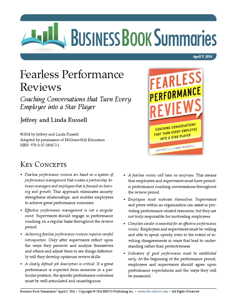 Fearless Performance Reviews | PDF | Goal | Performance Appraisal
