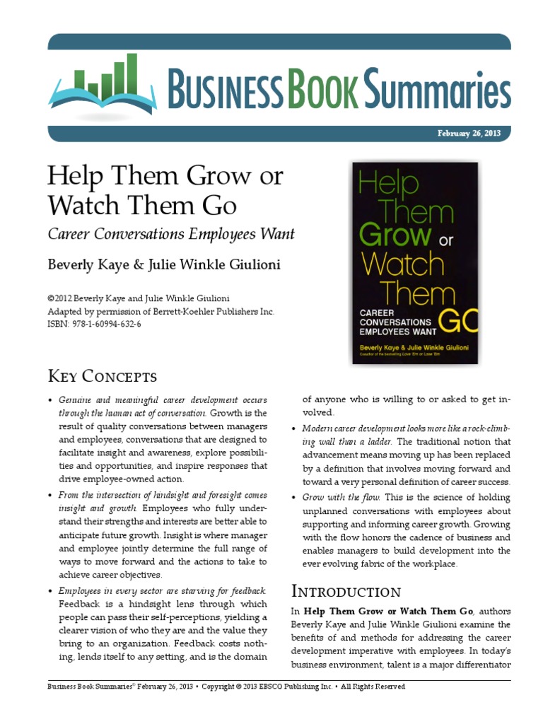 Help Them Grow or Watch Them Grow | PDF | Employment | Mentorship