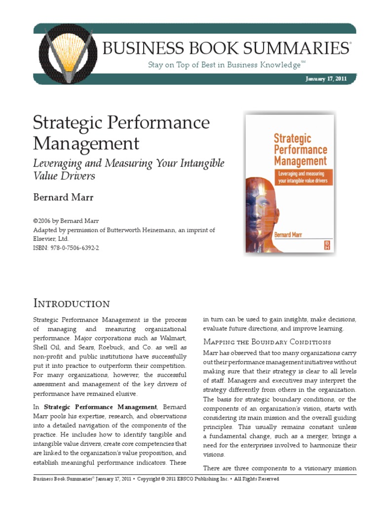 Strategic Performance Management | PDF | Strategic Management ...