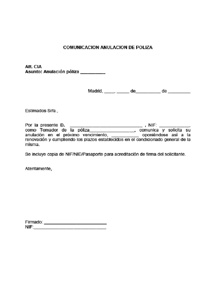 Modelo Carta Dar de Baja Seguro - Jpeg | PDF